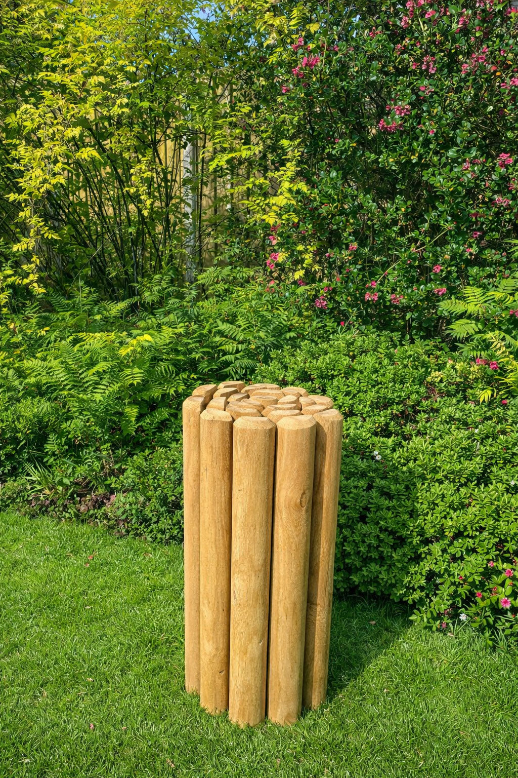 Heavy-Duty 70mm Half-Round Timber Log Roll – Flexible Garden Border ...